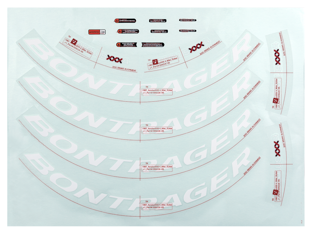 Bontrager Wheelsystem Replacement Aeolus XXX 4 Decals - Trek Bikes (NZ)