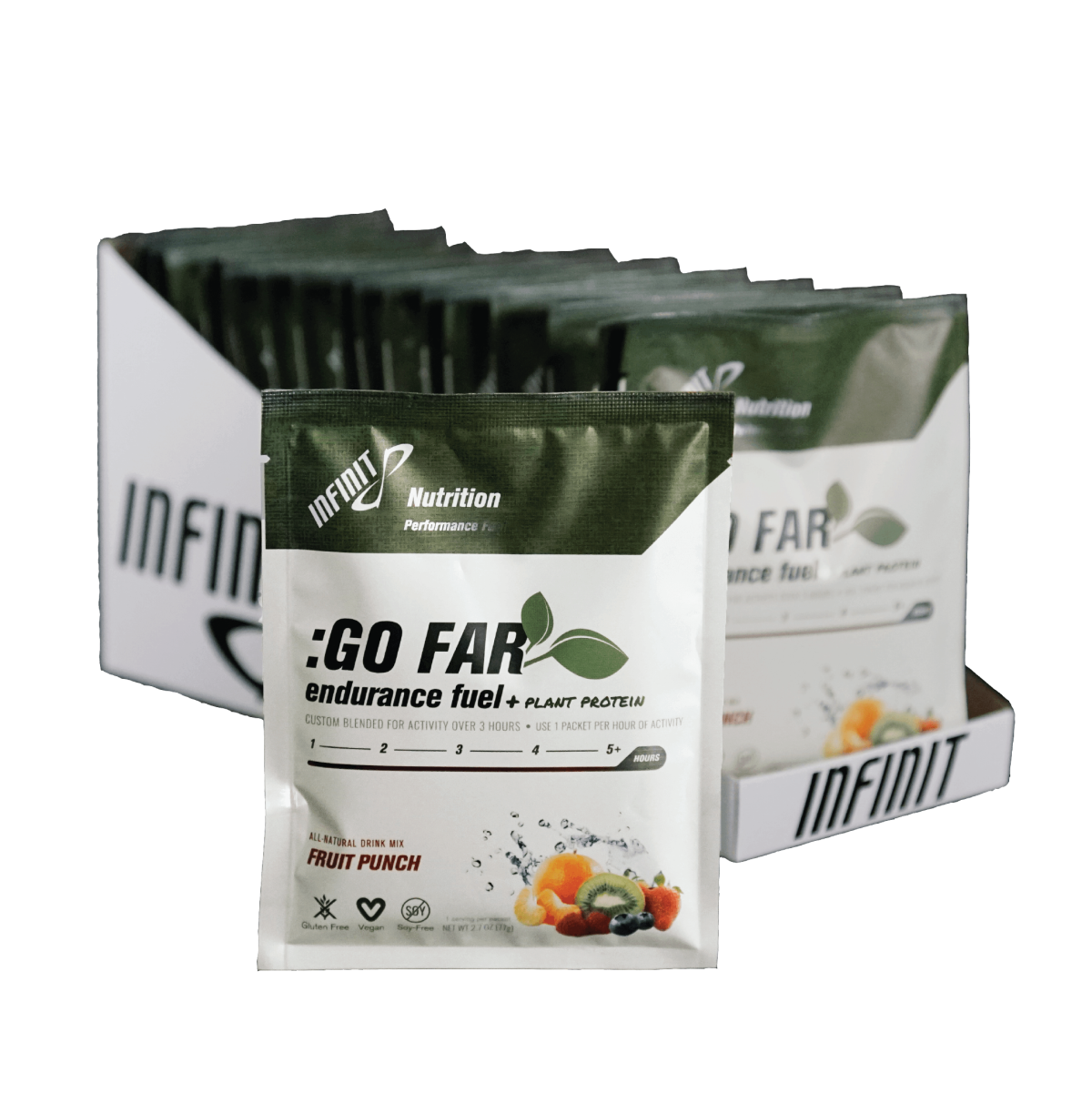INFINIT Nutrition :GO FAR + Plant Protein Drink Mix Box of 20 - Trek Bikes